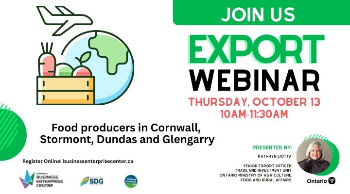 OMAFRA Food Producer Export Webinar - Cornwall Business Enterprise Centre